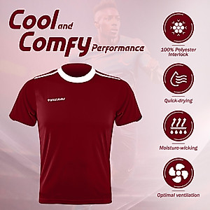 Vizari Velez Jersey, Maroon, Youth Large