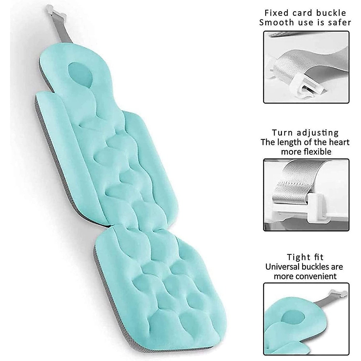 Bath Pillow, Bathtub Pillow Non-Slip Bath Mat Bath Pillow Anti- Bathtub Spa Cushion for Full Body Back Support Comfort Head Rest Ideal Hot Tub Accessories