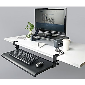 Mobotron Under-Desk Keyboard Clamp Tray Electronic Device Platform