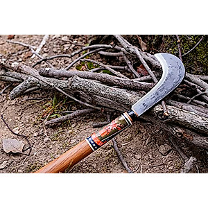 OJIKA" Billhook Double-Edged Aogami Steel Blade Forestry Japan Tools 16.9inch