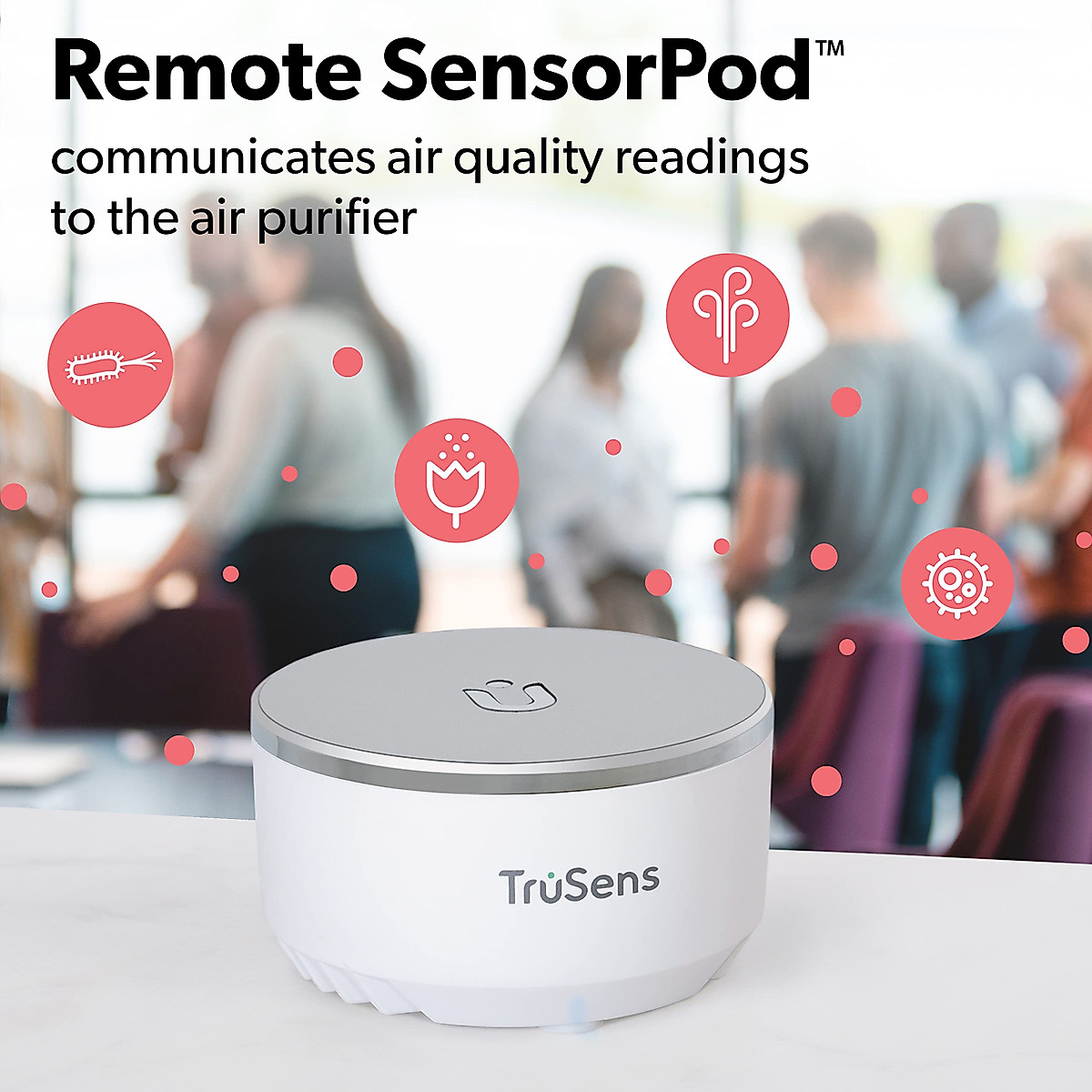 TruSens Z-7000 Performance Air Purifier, Commercial Grade, True HEPA, TRU-BEAM UV-C Light, Up to 2,000 sq ft, Includes SensorPod, Industrial Air Cleaner for Offices, Schools, Businesses, Hospitals