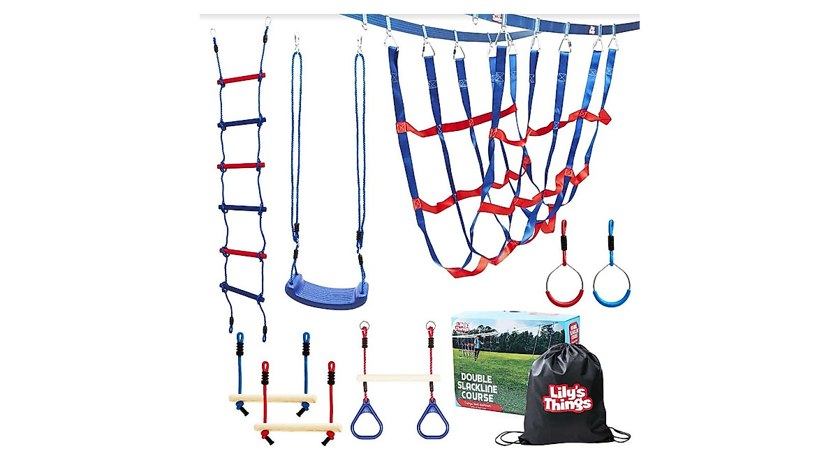 Lily's Double Slackline Course for Active Kids