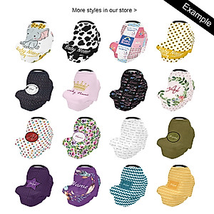 Personalized Baby Name Car Seat Covers for Babies Infant - Nursing Cover Breastfeeding Scarf, Carseat Cover for Girls and Boys, Constellation Starry Sky