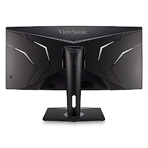 ViewSonic XG350R-C 35 Inch UltraWide 21:9 Curved 1440p 100Hz RGB Gaming Monitor with FreeSync HDR10 and Advanced Ergonomics for Esports