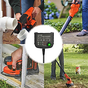 KUNLUN LCS1620 20V Lithium Battery Charger - Compatible for Black & Decker 16V 20V Lithium Battery LBXR20 LBXR20B LBXR20-OPE LB20 LBX20 LBX4020 LB2X4020 LBXR2020-OPE BL1514 LBXR16 LST220