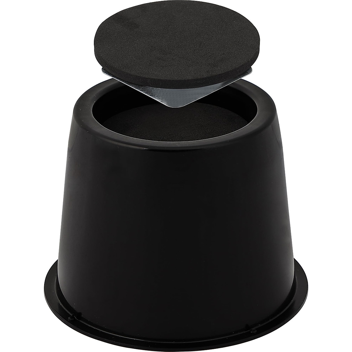 Utopia Bedding Bed Risers 3 Inch - 4 Pack - Round Furniture Risers with Top Anti-Slip Foam with Metal Plate & Bottom Rubber Pads - Bed Risers Heavy Duty for Sofa, Couch & Chair Lifts (Black)