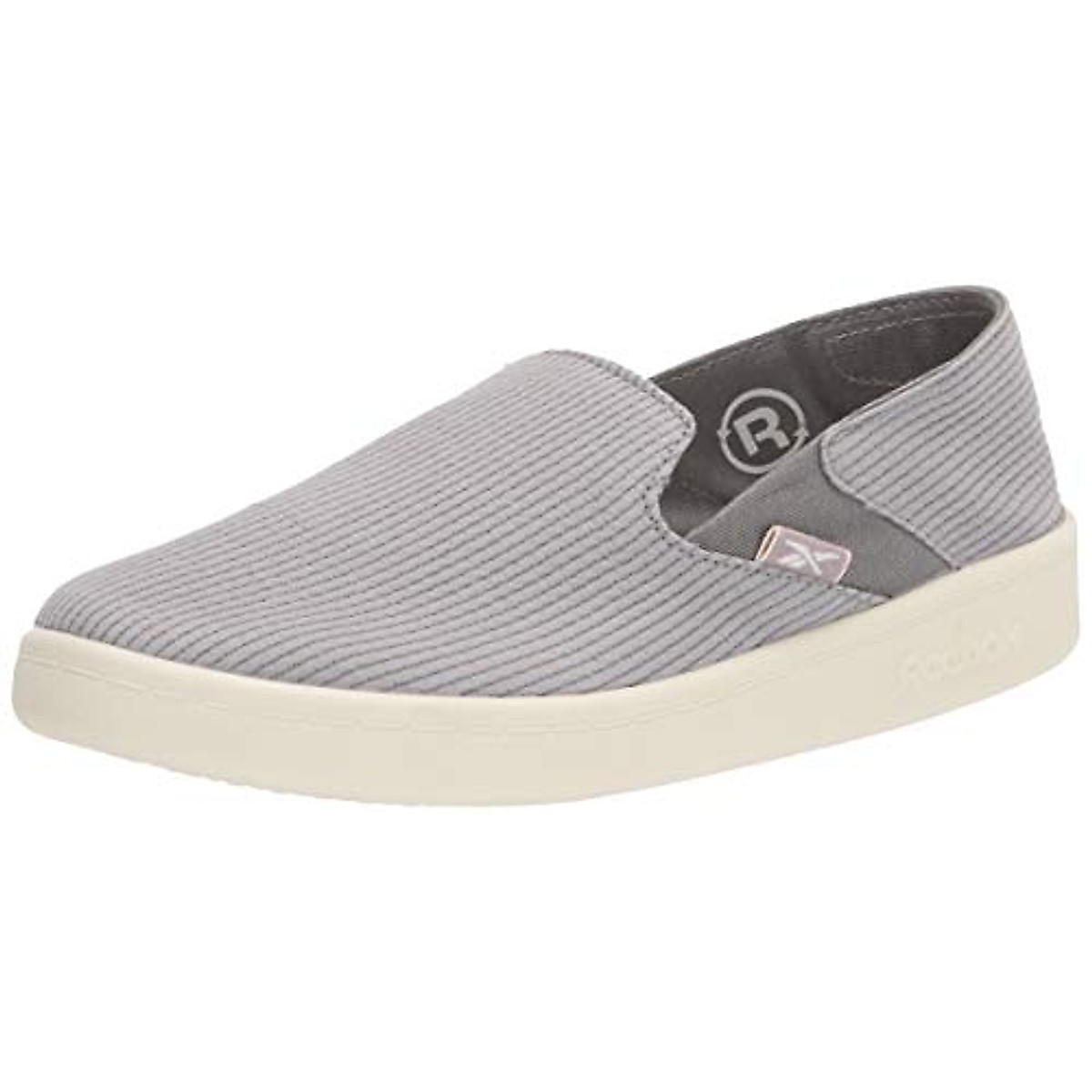 Reebok womens Cotton & Corn Slip on Walking Shoe, Spacer Grey/Chalk/White, 8.5 US