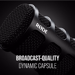 Rode PodMic Starter Pack - rode PodMic Broadcast Microphone with XLR and Connectivity + Rode PSA1+ Professional Studio Arm