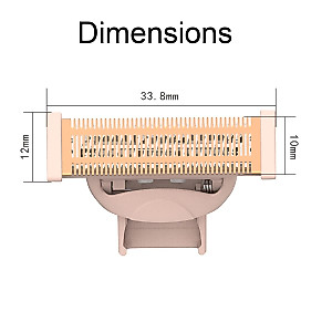 2 Pack Replacement Body Razor head Compatible with Finish Touch Flawless Nu Razor Replacement Blades incude a clean brush,Rose Gold