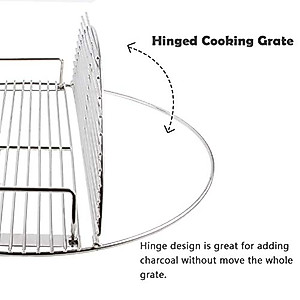 Mydracas Stainless Steel Cooking Grate 21.5 inch Kettle Grill Grate 304 Stainless Steel Food Grade Safe for 22.5 inch Weber Charcoal Grills