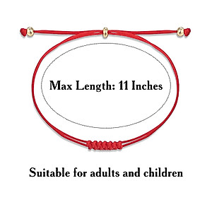 Shonyin Red Bracelet for Protection Good Luck 7 knots Kabbalah Thread Handmade String Bracelets for Women Men Boys Family Friends 6 PCS