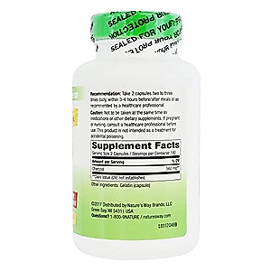 Nature's Way Activated Charcoal, Binds Unwanted Materials and Gas*, 560mg per Serving, 360 Capsules