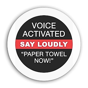 Personalized Customized Labels Tags,Customizable Stickers Voice Activated Paper Towel Now Sticker for Business Custom Made Stickers, 100 Stickers3X3"