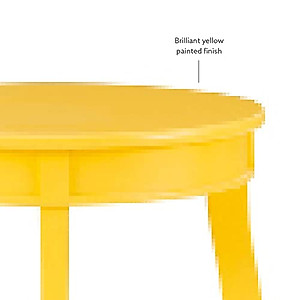 Powell Furniture Powell Round Shelf, Yellow Table