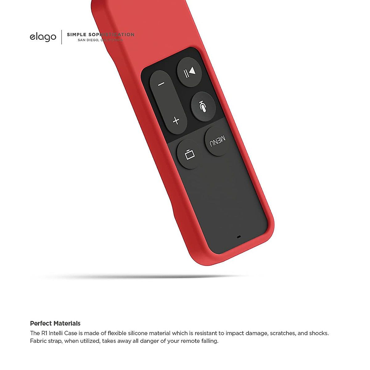 Elago R1 Silicone Case Compatible with Apple TV 4K 4th and 5th Generation Siri Remote Control - Red