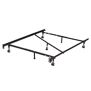 Kings Brand Furniture Heavy Duty Commercial Metal Adjustable Bed Frame, Queen, Full, Full XL, Twin