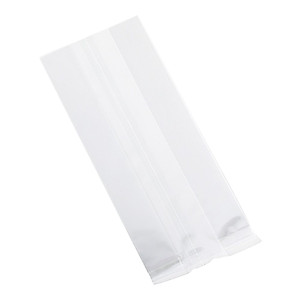 Restaurantware Bag Tek 5 x 3 x 12 Inch Gusset Bags 100 Heat Sealable Candy Bags - Food Safe Package Popcorn or Cookies Clear Plastic Treat Bags For Party Favors Snacks or Baked Goods
