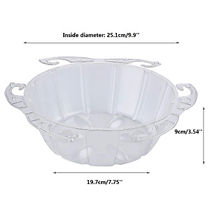 Idyllize 5 Piece of 10 Inch Clear Plastics Plant Saucers Drip Pans for Hanging Basket Indoor and Outdoor (10'')