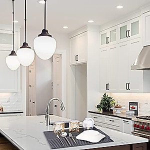 MAOSGO Dish Drying Mat for Kitchen Counter, Silicone Large Dish Drying Pad, Easy Clean Non-slipping Heat Resistant Dish Rack Mat, Foldable Dish Drain Mat Sink Mat, Gray