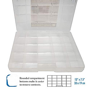 Keeper Box Bead, Craft Supplies, Findings, or Tool Organizer Large 13 X 7.5-20 Compartments - KPR3