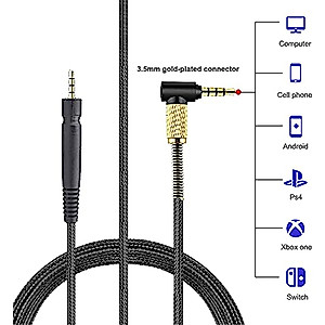 Adhiper GSP 600 Replaceable Audio Cable GSP 600 Audio Audio Cable Auxiliary Cable is Compatible for Sennheiser Game ONE/Game Zero/GSP 600 / GSP 350 / GSP 500 / Gaming Headphones (Mobile/Version)