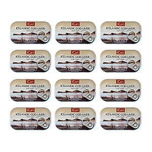 Icelandic Cod Liver Wild Caught (Foie de Morue) Slice 4oz. (PACK OF 12 CANS)