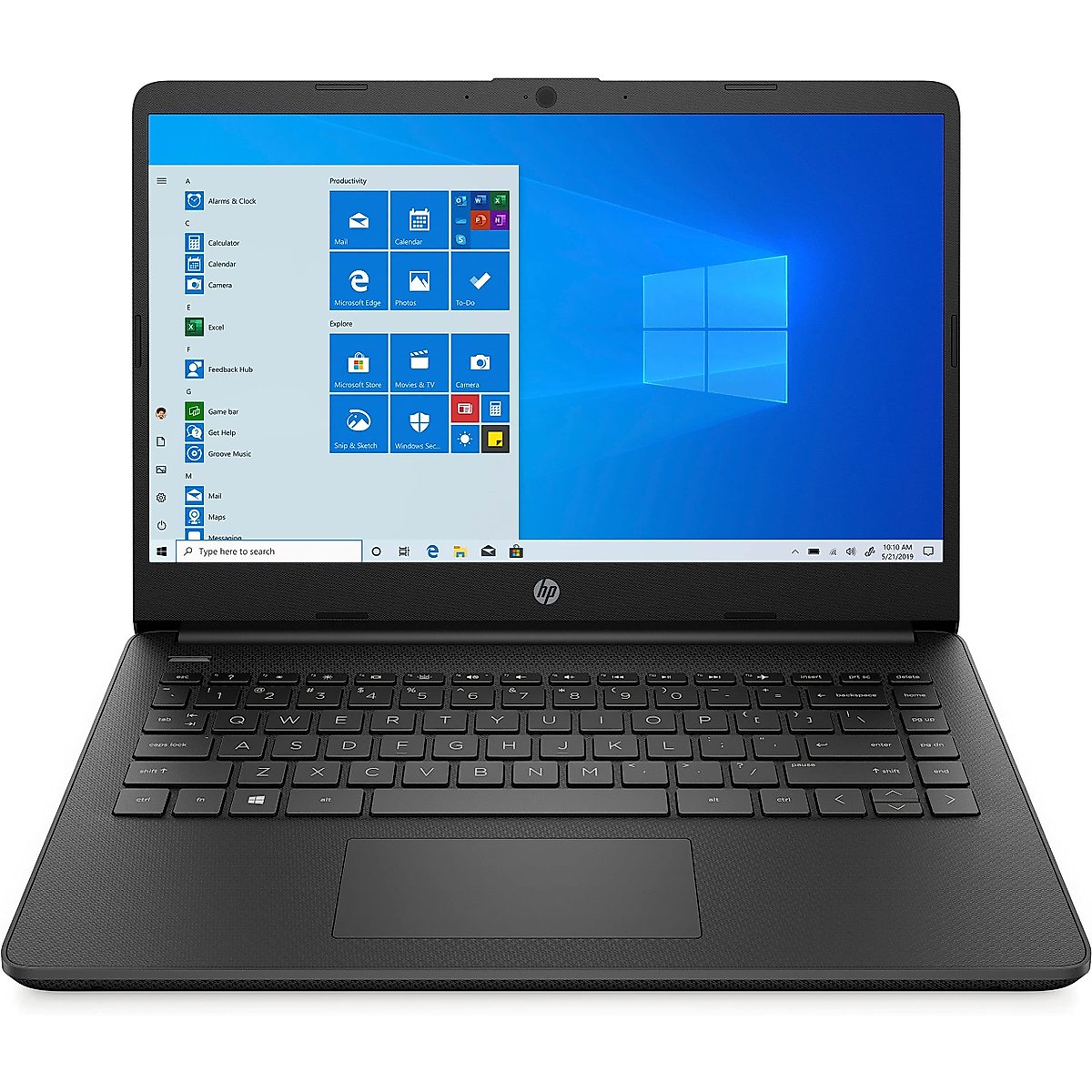 HP 2022 Stream 14inch Laptop, Intel Celeron N4020 Dual-Core Processor, 4GB DDR4 Memory, 128GB Storage(64GB eMMC+64GB Card), Webcam, Bluetooth, 1-Year Microsoft 365, Win10 S, Jet Black | NoCo Bundle