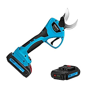 Electric Pruning Shears 1.5', Cordless Pruner with 2 * 2Ah Lithium Battery, Battery Powered Pruning Shears w/ 1050W Brushless Motor, for Garden/Yard/Orchard