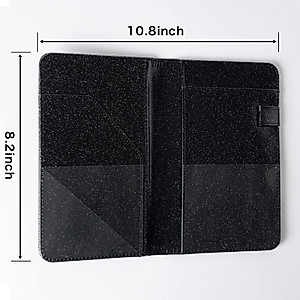 Glitter Server Book for Waitress,Restaurant Server Book for Waiter,Guest Check Serving Book with Pen Holder for Waiter Server Wallet(5x8 Black)