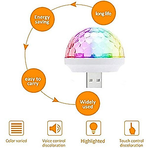 NARFIRE Voice Control USB LED Light Mini Stage Light K Gebao Music KTV Atmosphere Household Crystal Disco Light