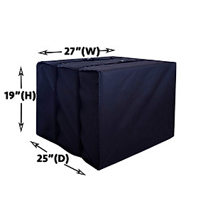 ALPINE HARDWARE Outdoor Window AC Covers [Window Air Conditioner Protection Cover] (Black, 19" H x 27" W x 25" D)