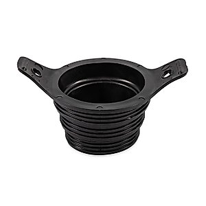 Camco 39317 3-in-1 Flexible Sewer Hose Seal, Black - Makes Connection to RV Sewer Hose Inlets Easier - Features Wings for Easy Removal