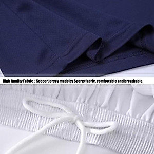 Soccer Jersey Kids,Soccer Jersey Boys No.10,Soccer Jersey for Kids Youth Football Jerseys 3 Piece Gift Kit Set(US, Age, 6 Years, 7 Years) Blue