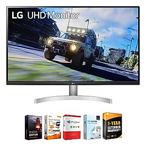 LG 32UN500-W 32 inch UHD 3840x2160 Ultrafine Monitor with HDR10 AMD FreeSync Bundle with 1 YR CPS Enhanced Protection Pack and Elite Suite 18 Standard Editing Software Bundle