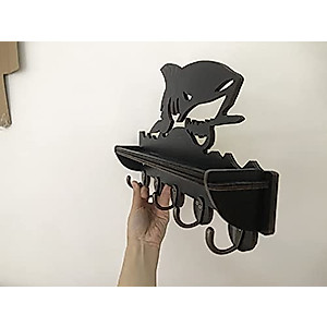 Hook with Shelf Hanger for Clothes Hanger for Coats Hats The Shallows Shark Protective Animals Great Movie Peripheral Product DIY Design Gift for Girlfriend Boyfriend Wild Life
