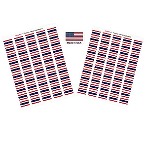 100 Thailand Flag Stickers; American Made Decals Measure 1.5" x 1" & are Self Adhesive; Two Sheets of 50, 100 Sticker Flags Total