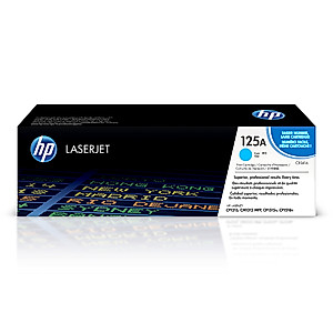 Original HP 125A Cyan Toner Cartridge | Works with HP Color LaserJet CM1312 MFP Series, HP Color LaserJet CP1215, CP1515, CP1518 Series | CB541A