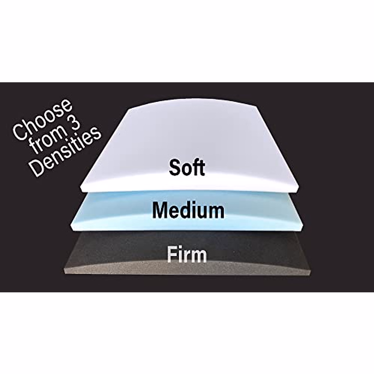 Original Curve Couch Sofa Seat Cushion Sag Repair Made in USA (Medium Firmness, Set of 2)