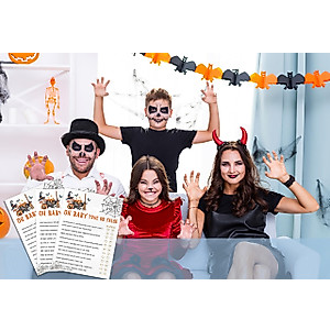 Halloween True or False Game, Halloween Game for Baby Shower, Baby Shower Decorations, Fall Gender Reveal Party Supplies, 30 Game Cards and 1 Answer Key - WY09