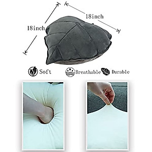 Teieas Elero 3D Leaf Shaped Throw Pillows Plant Pillow Novelty Plush Cushion Backrest Pillow Home Decoration for Car, Bedroom, Sofa, Couch, Living Room