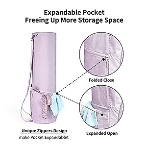 EnjoyActive Yoga Mat Bag | Premium, Waterproof, Multi Pockets, Adjustable Strap | 1/4 1/3-Inch Thick Yoga Mat Carrier | Perfect Yoga Bag to Gym Class Beach Park Travel for Women & Men