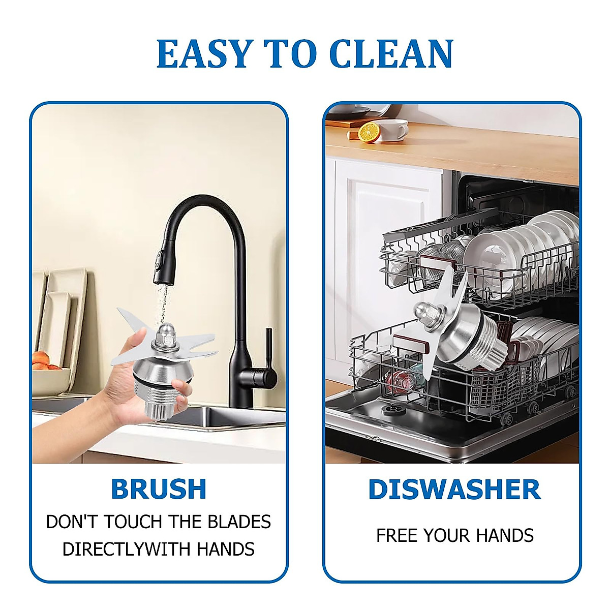 Blender Blade Replacement Part for Vitamix, Stainless Steel Blender Wet Blade Assembly Compatible with Vitamix 5200 Series 32oz and 64oz Mixer Containers Accessories Kitchen