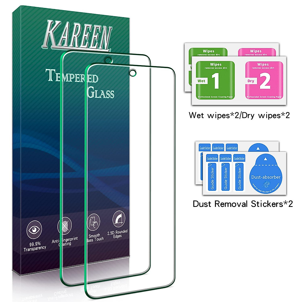 KAREEN [2-Pack] Screen Protector for Motorola Moto G Stylus 5G 2022, Moto G Stylus 2022 [Not Fit for 2021/2020 Version] Tempered Glass, Anti Scratch, Bubble Free