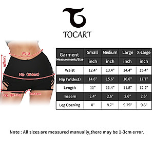 TOCART Women's Butt Lifting Athletic Shorts,High Waisted Booty Shorts,Pole Dancing Clothes,Workout Yoga Outfit Black