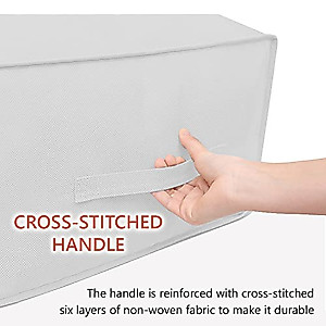 large clothing storage 3 blanket storage bag,Clothes Storage Bins -with zipper, Clear Window & Sturdy Carry Handles, storage bags for blankets and quilts,Toys 60 L
