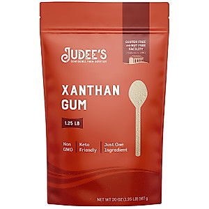 Judee's Xanthan Gum - 20 oz - Baking Supplies - Delicious and 100% Gluten-Free - Great for Keto Syrups, Soups, and Sauces - Enhances Texture and Thickens Dough and Baked Goods