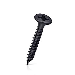 MR SCREWS #6 x 1 Drywall Screws 300PCS Fine Thread Wood Screws 1 LBS Flat Truss Head Self Tapping Screws Black Phosphate Coated Stainless Fast Self Tapping LZDRY-020