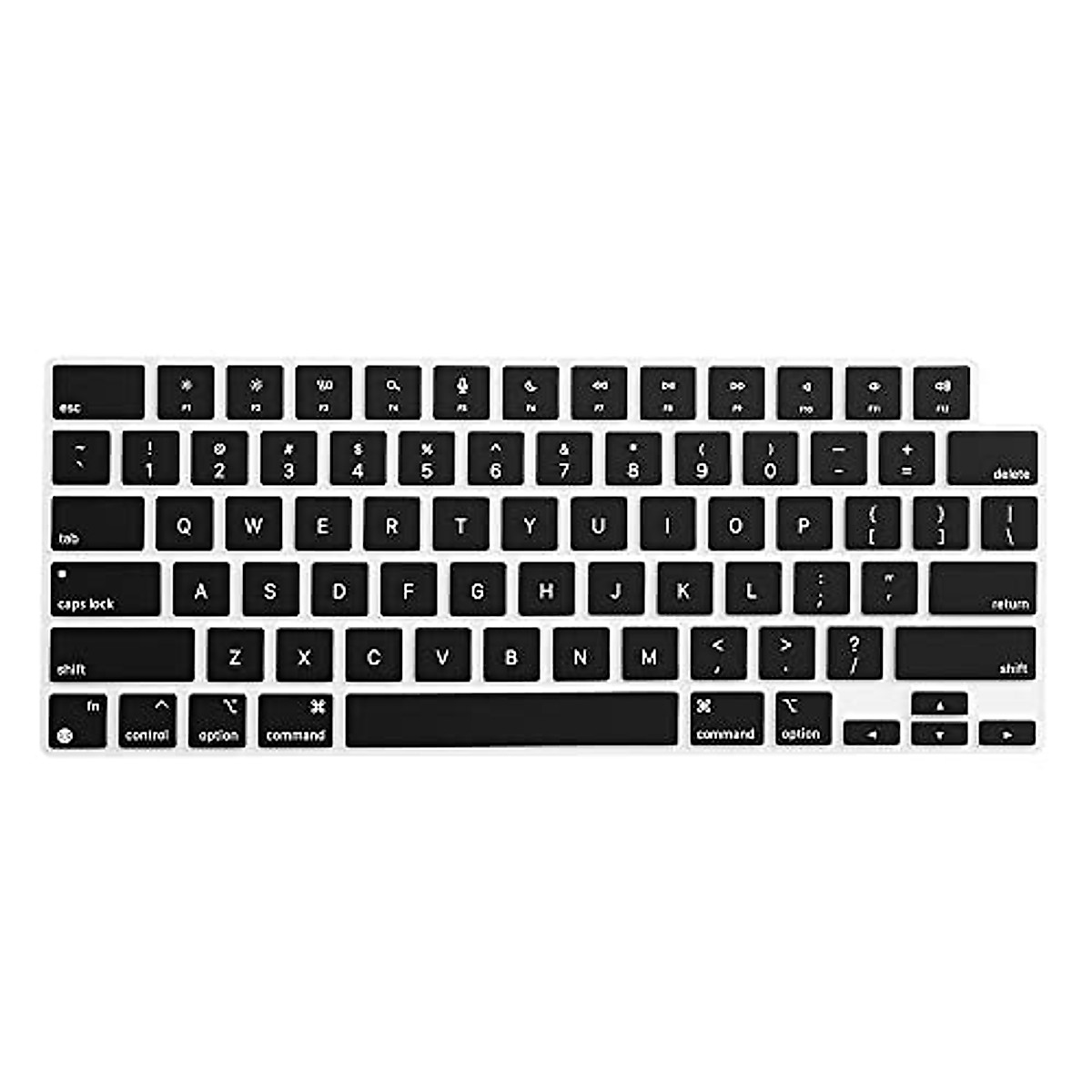 ProElife Keyboard Cover Skin for 2023 MacBook Air 15 inch M2 A2941 / MacBook Pro 14 16 inch M3 M2 Pro/Max A2918 A2992 A2991 A2779 A2780 US Enter (ANSI) Silicon Keyboard Protector Accessory (Black)