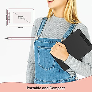 VEIKK VK640 Drawing Tablet 6 x4 inch OSU Tablet with Battery-Free Stylus for Android, Windows, Mac, Chrome, Linux OS, Support Tilt Function(8192 Level Pressure)