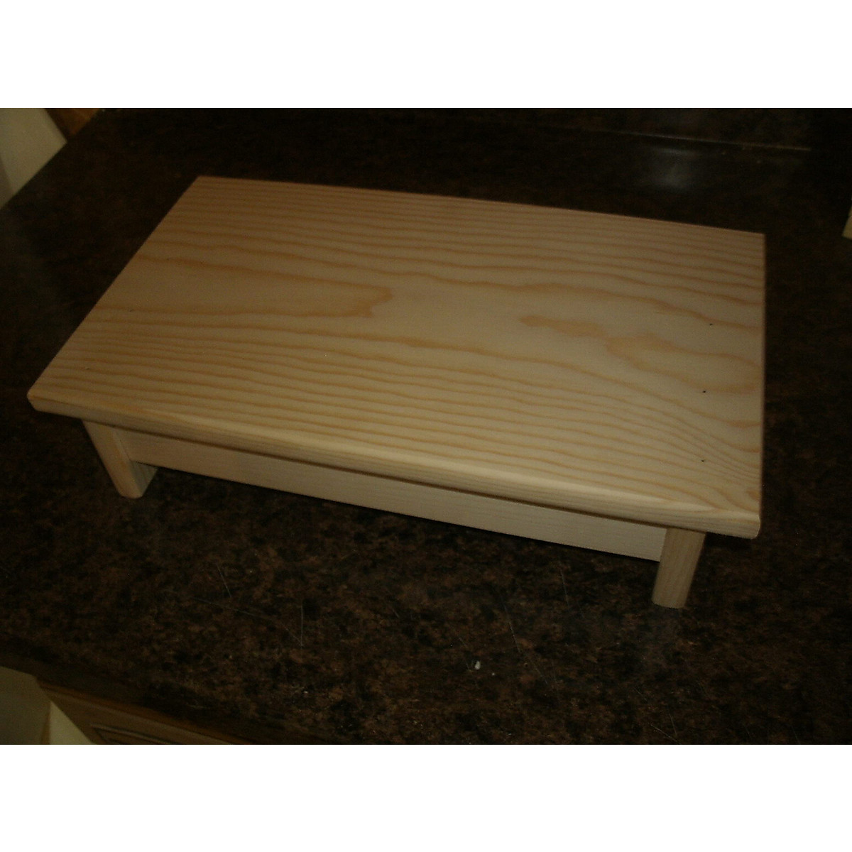 handmade 4" unfinished pine wooden step stool, wooden step stool, step stool, rustic wooden step stool
